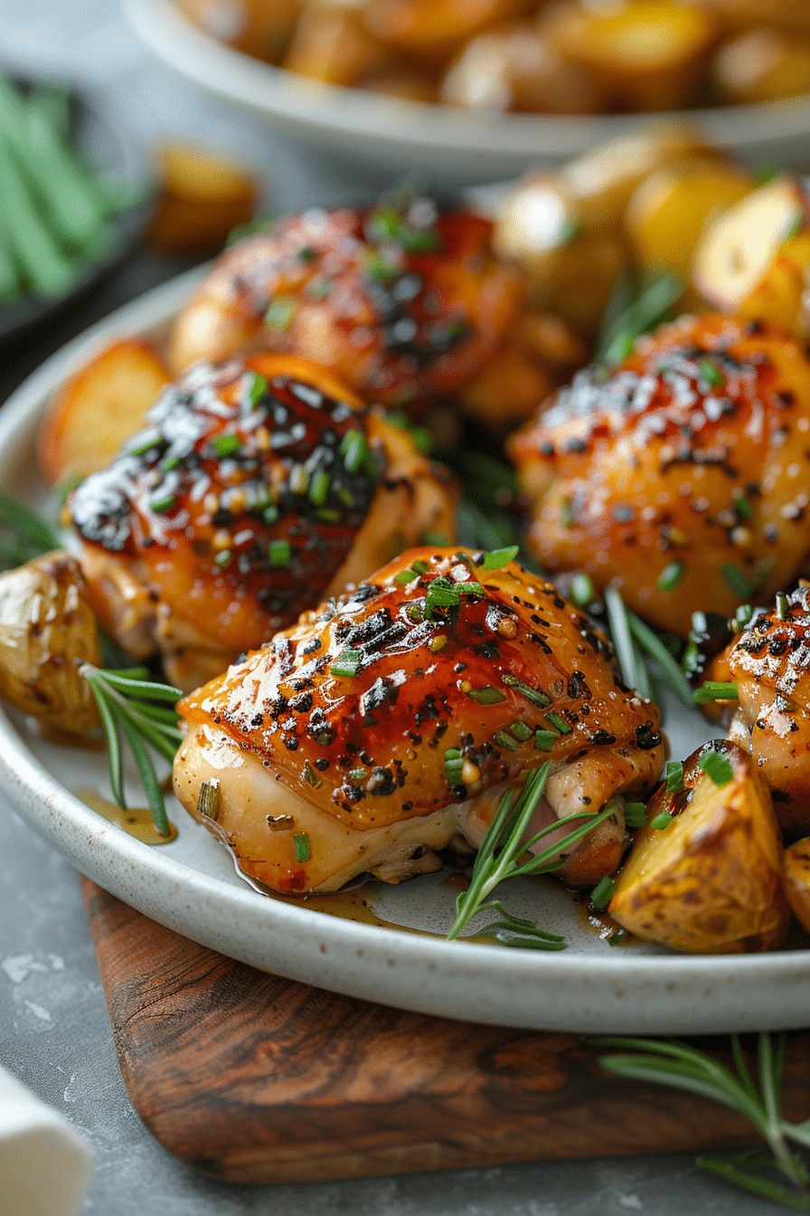 Maple Mustard Chicken Thighs