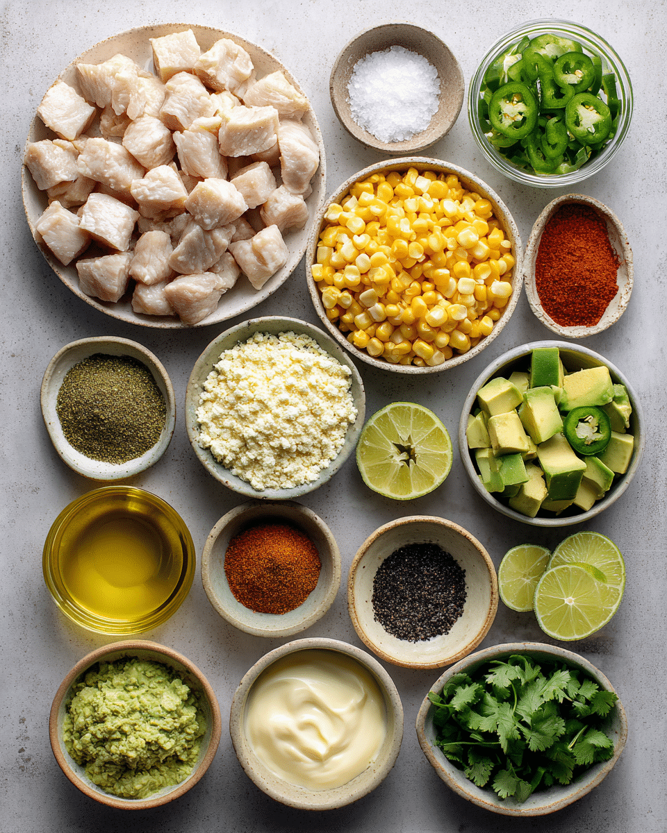 High Protein Street Corn Chicken Bowl
