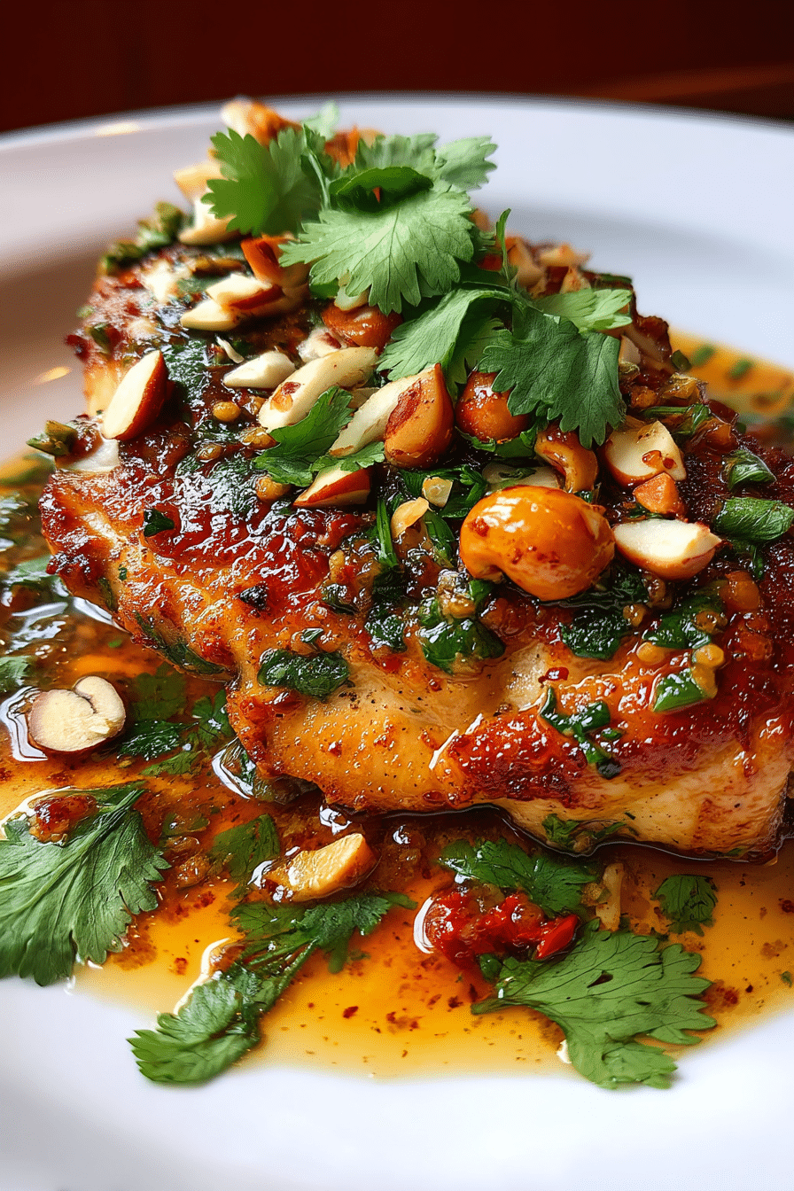 Spicy Lime Coconut Chicken with Toasted Almonds Bake