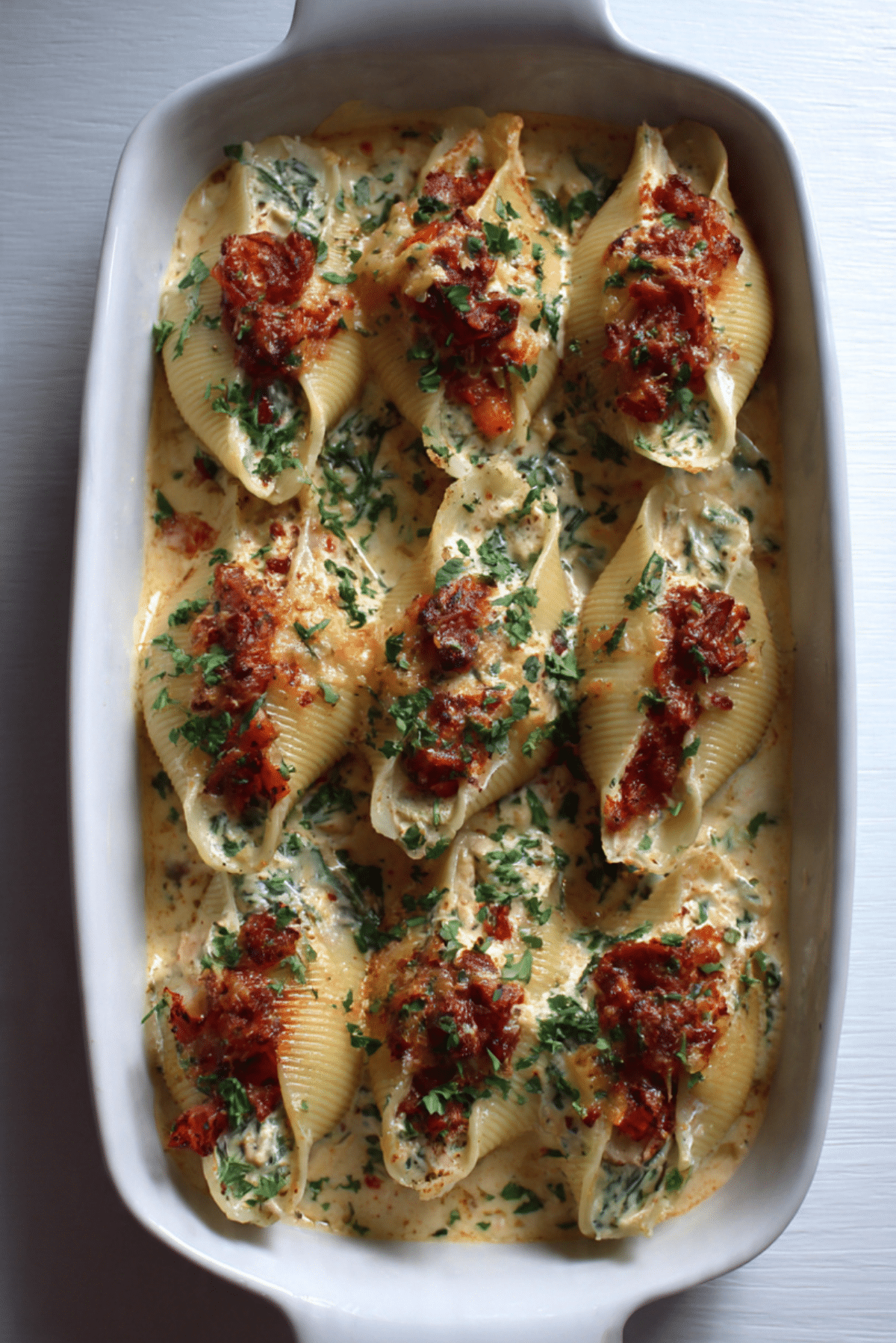 Mediterranean Creamy Cajun Chicken Stuffed Shells
